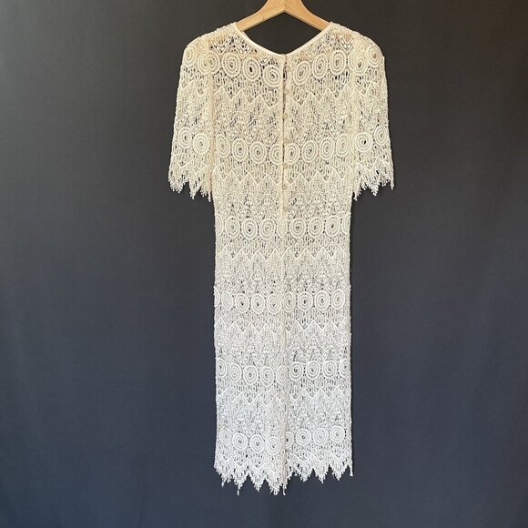 Unknown | Dresses | Vintageinspired White Lace Dress With Intricate ...
